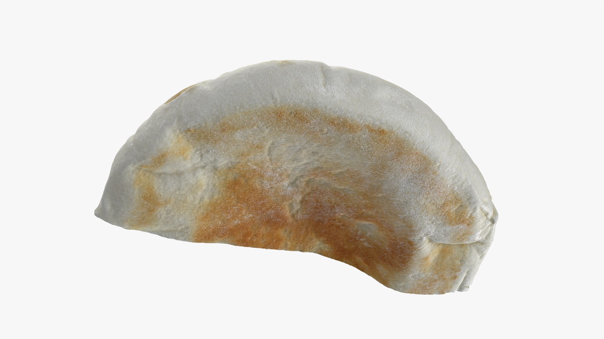 3D Pita Bread Half - Raw Scan Model - TurboSquid 2455284