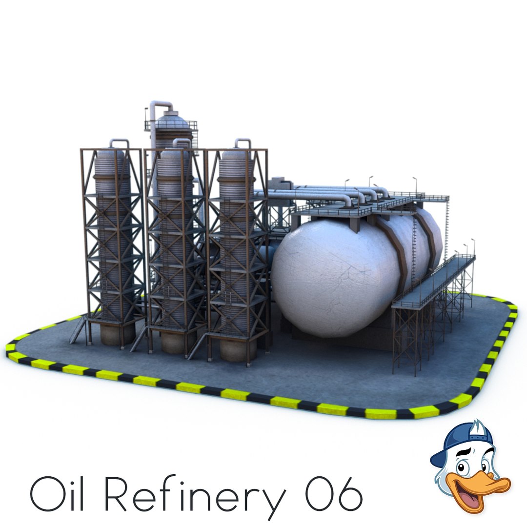 Oil Refinery 3D Model - TurboSquid 1182114