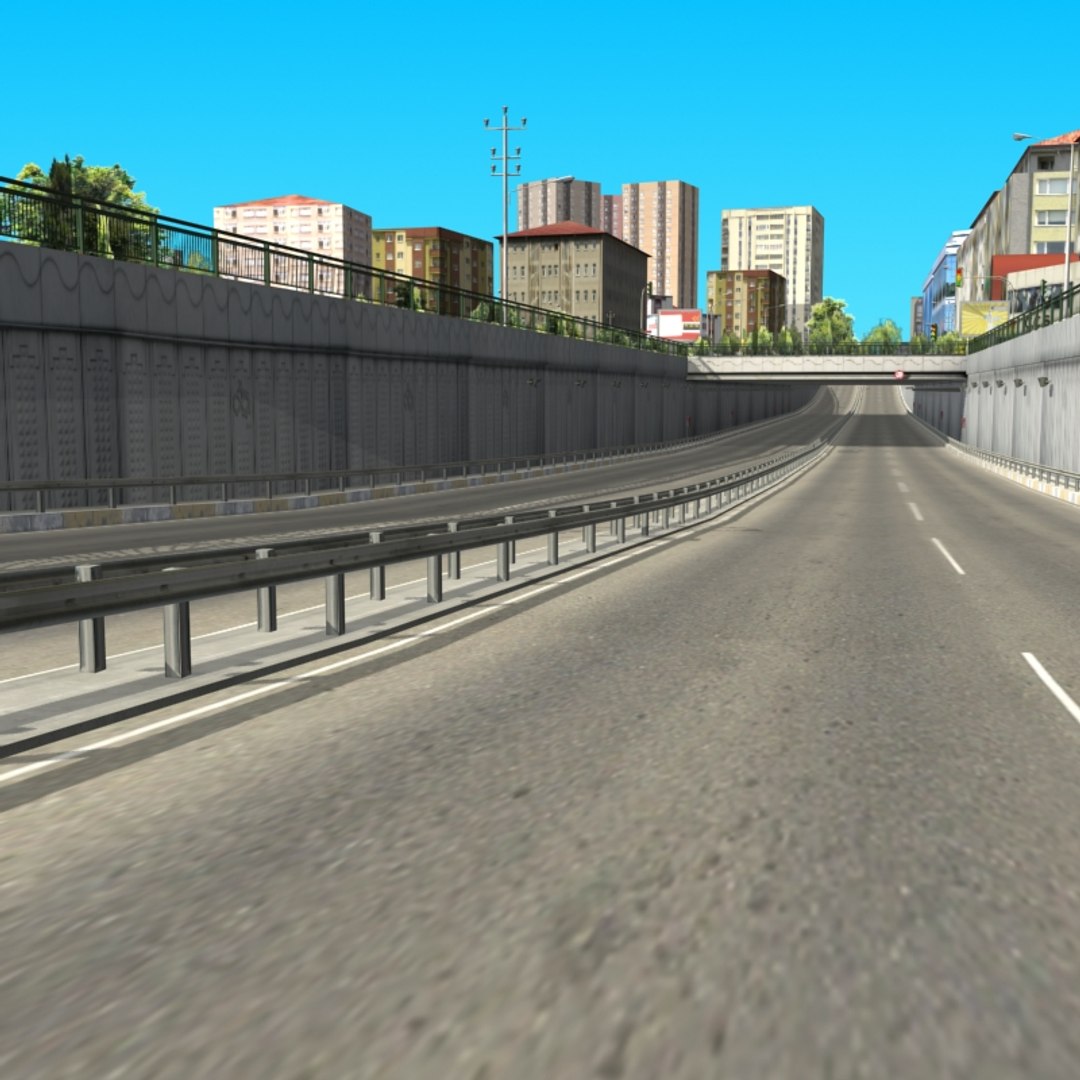 3d urban city lower road