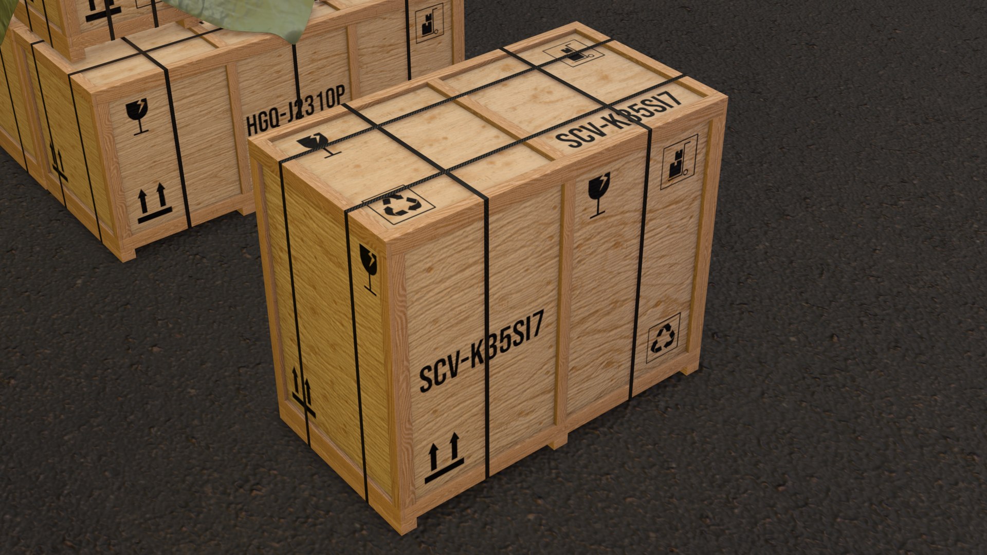 PBR Wooden Crate Pack 3D Model - TurboSquid 2094836