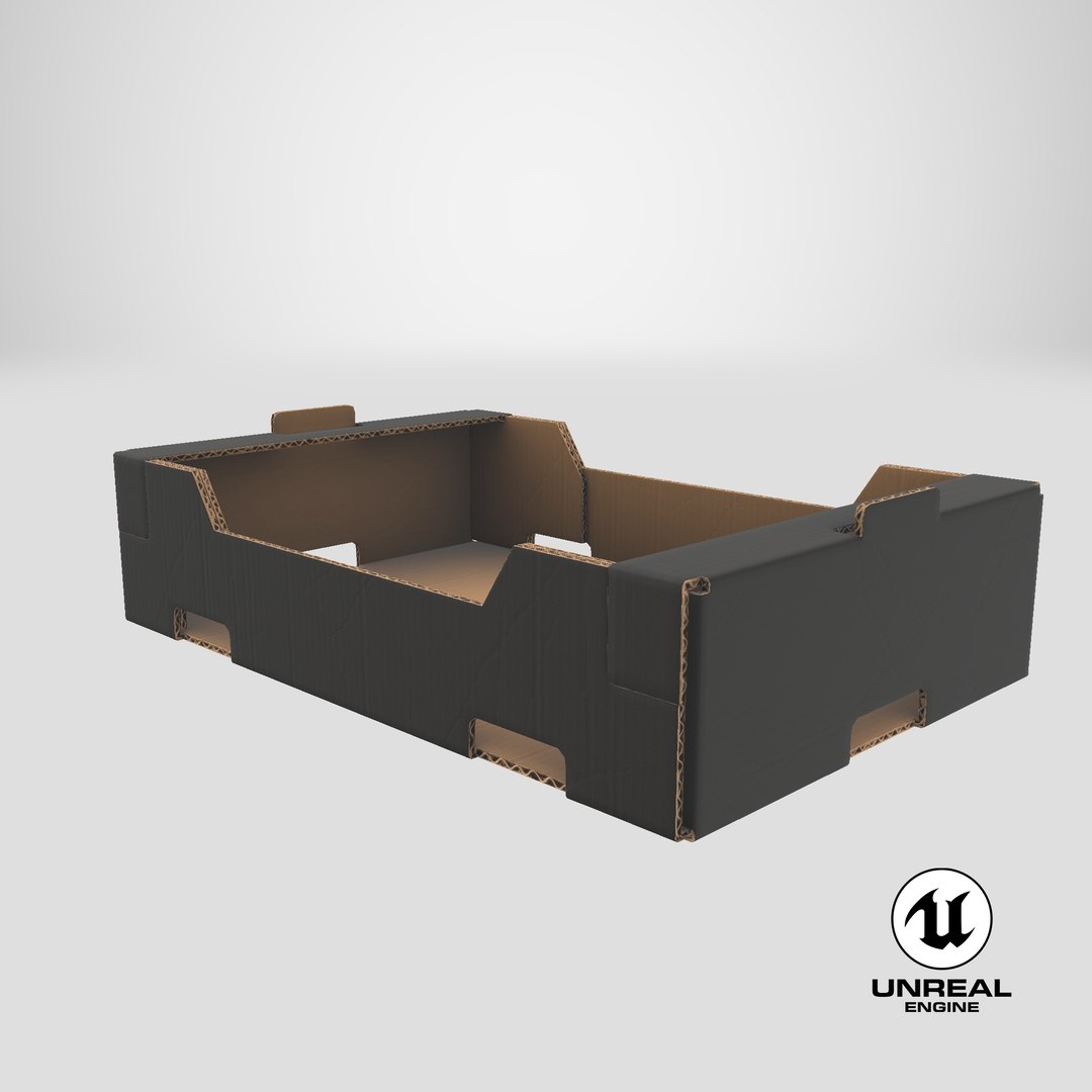 Fruit Cardboard Box V1 Black 3D - TurboSquid 1919484