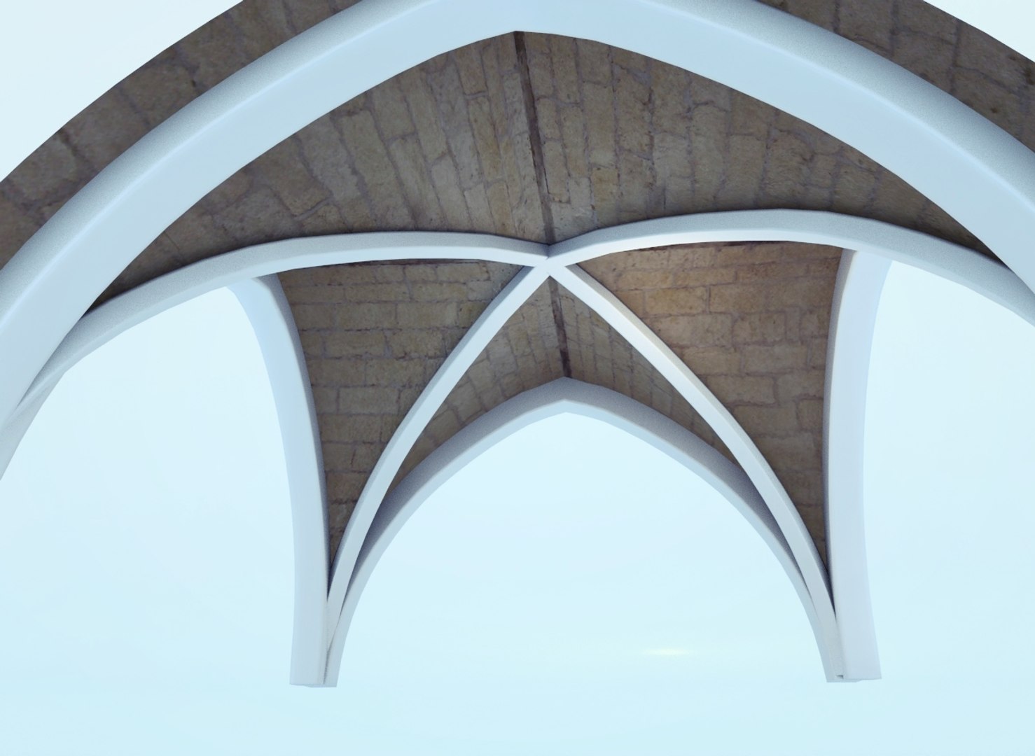 3d Ancient Cross Vault Model