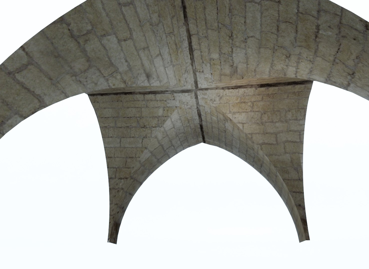3d Ancient Cross Vault Model