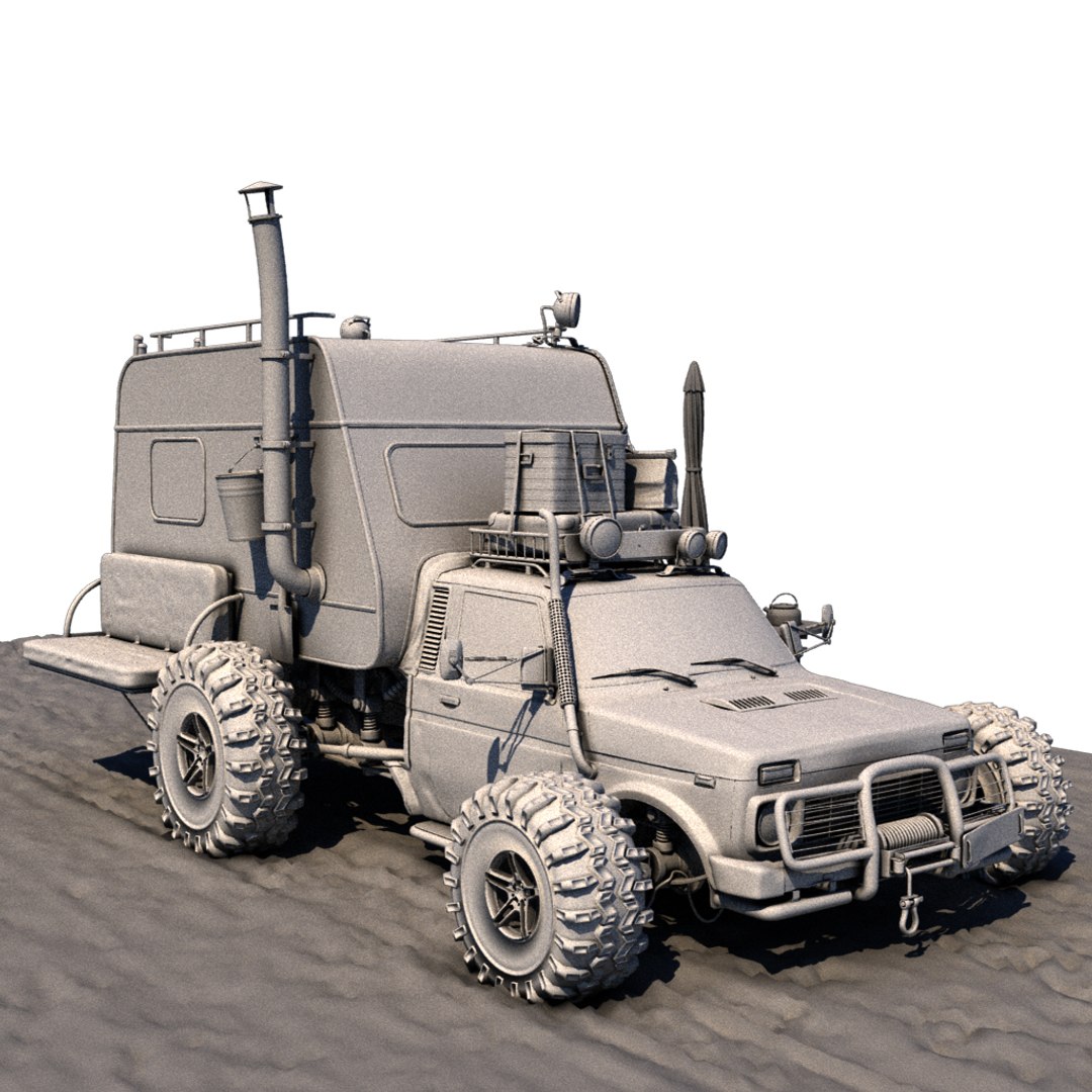 3D Post Apocalyptic Caravan Truck Model - TurboSquid 1327152