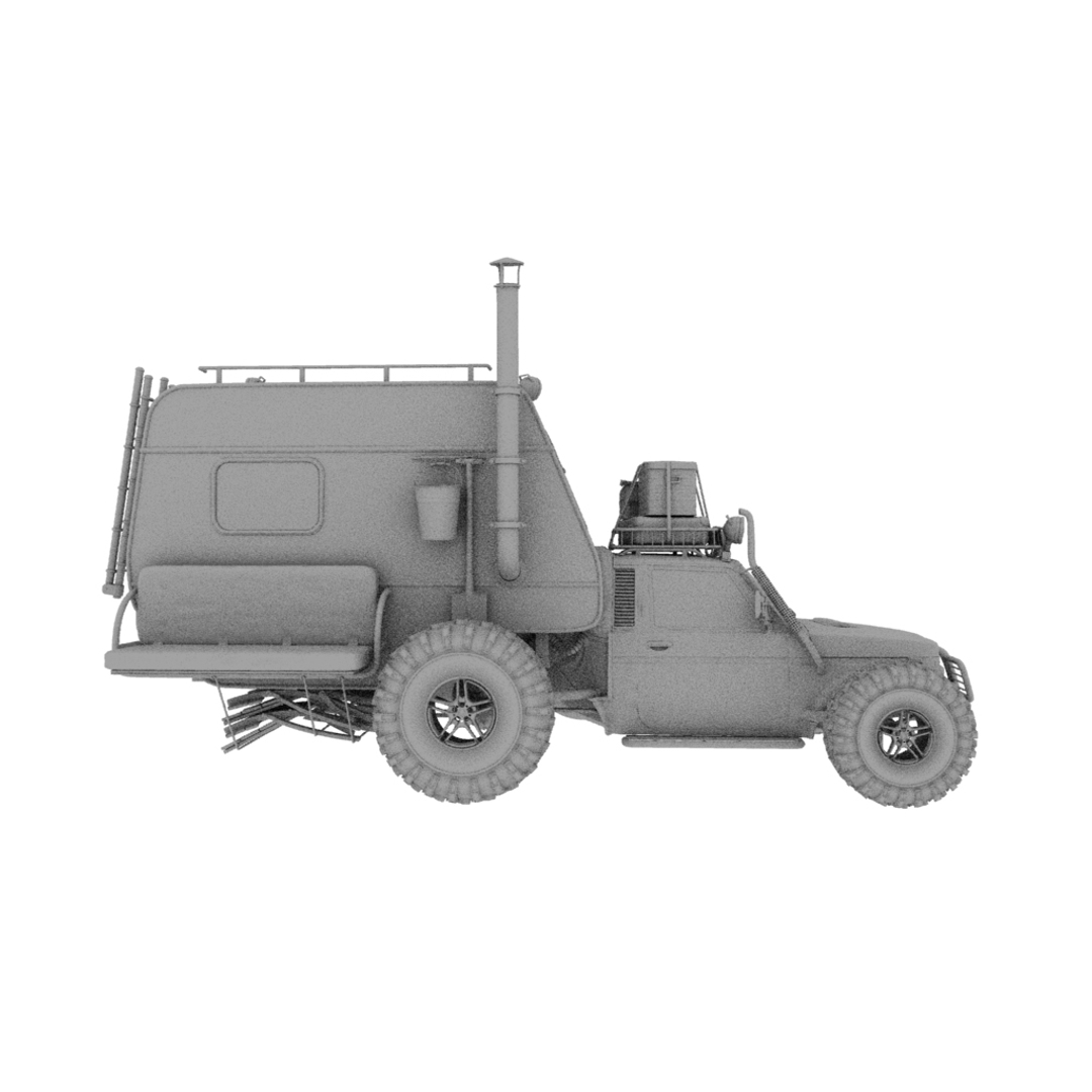 3D post apocalyptic caravan truck model - TurboSquid 1327152