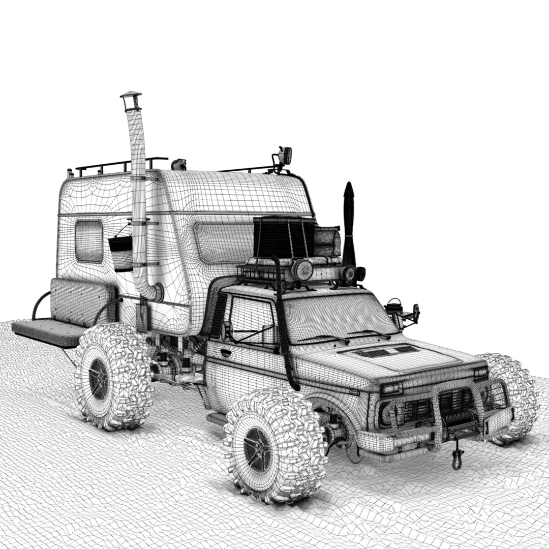 3D Post Apocalyptic Caravan Truck Model - TurboSquid 1327152