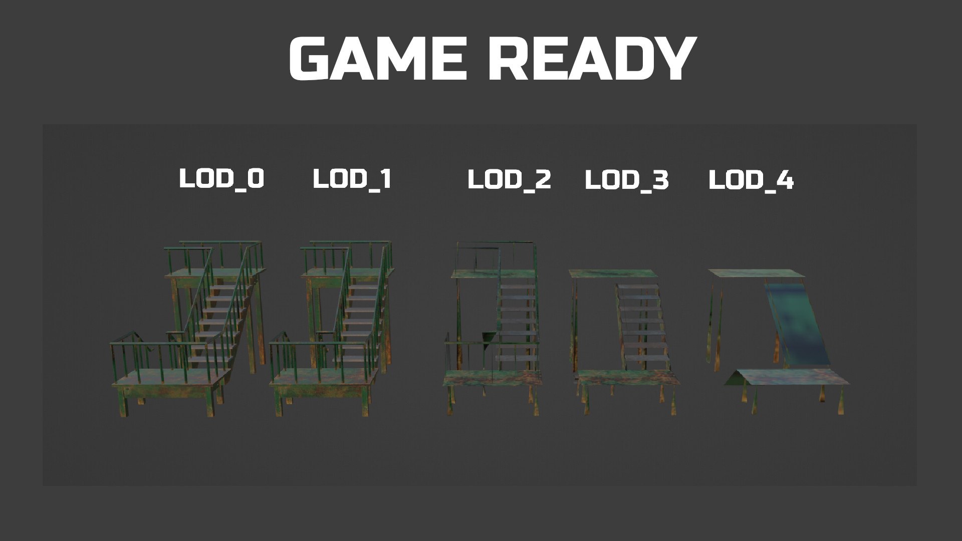 Staircase Game Prop 3D Model - TurboSquid 1842921