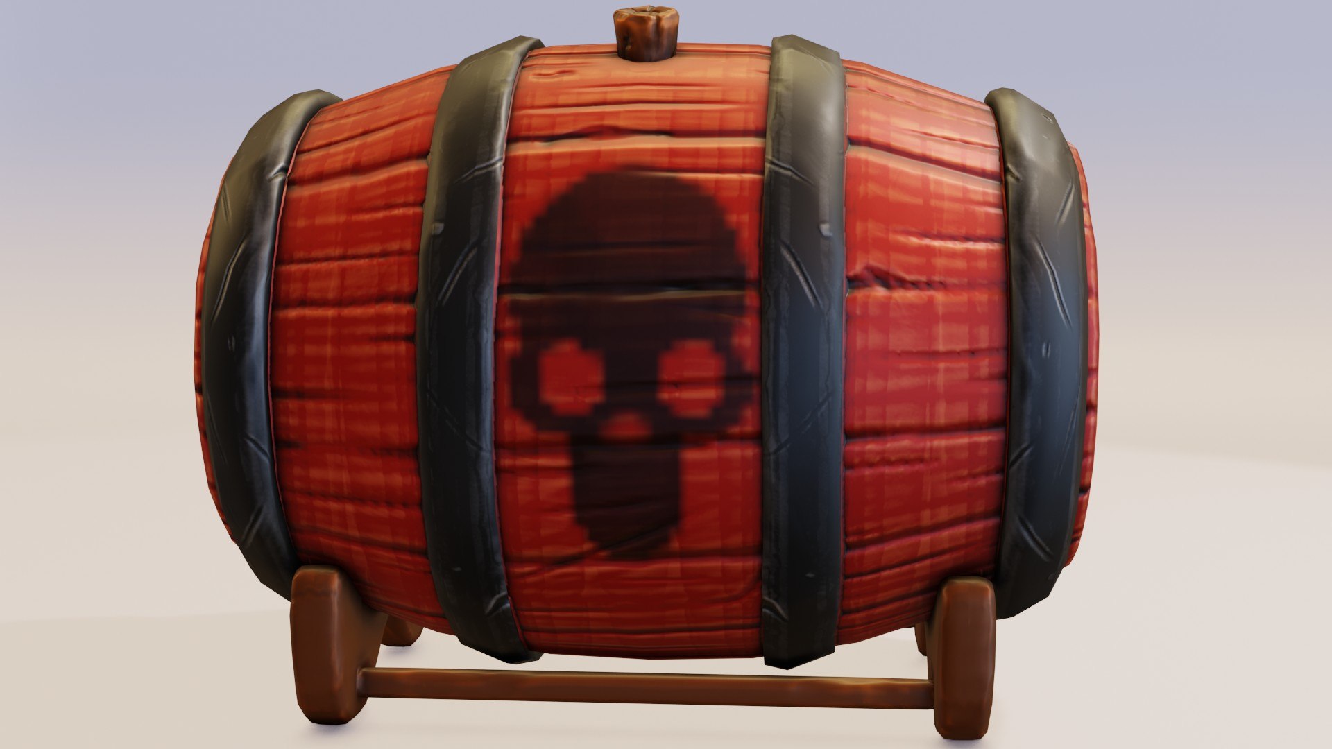Stylized Red Barrel 3D - TurboSquid 1956707