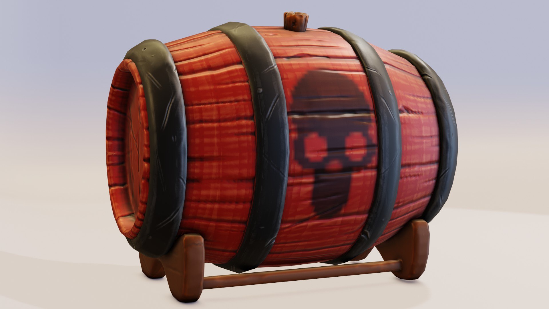 Stylized Red Barrel 3D - TurboSquid 1956707