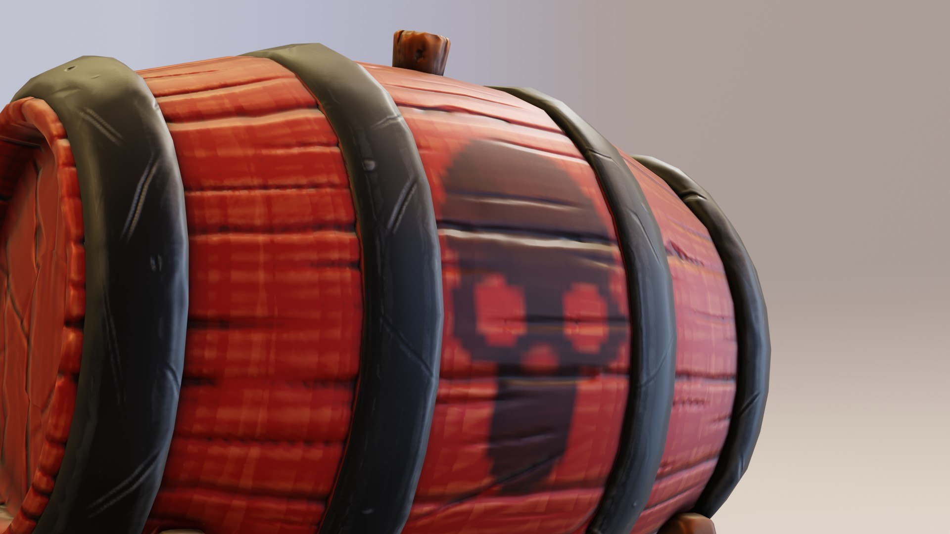 Stylized Red Barrel 3D - TurboSquid 1956707