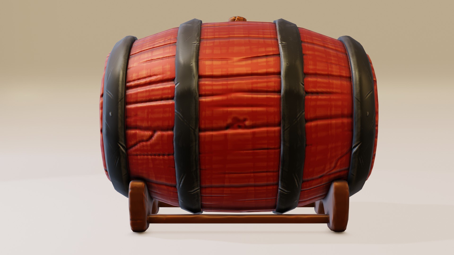 Stylized Red Barrel 3D - TurboSquid 1956707