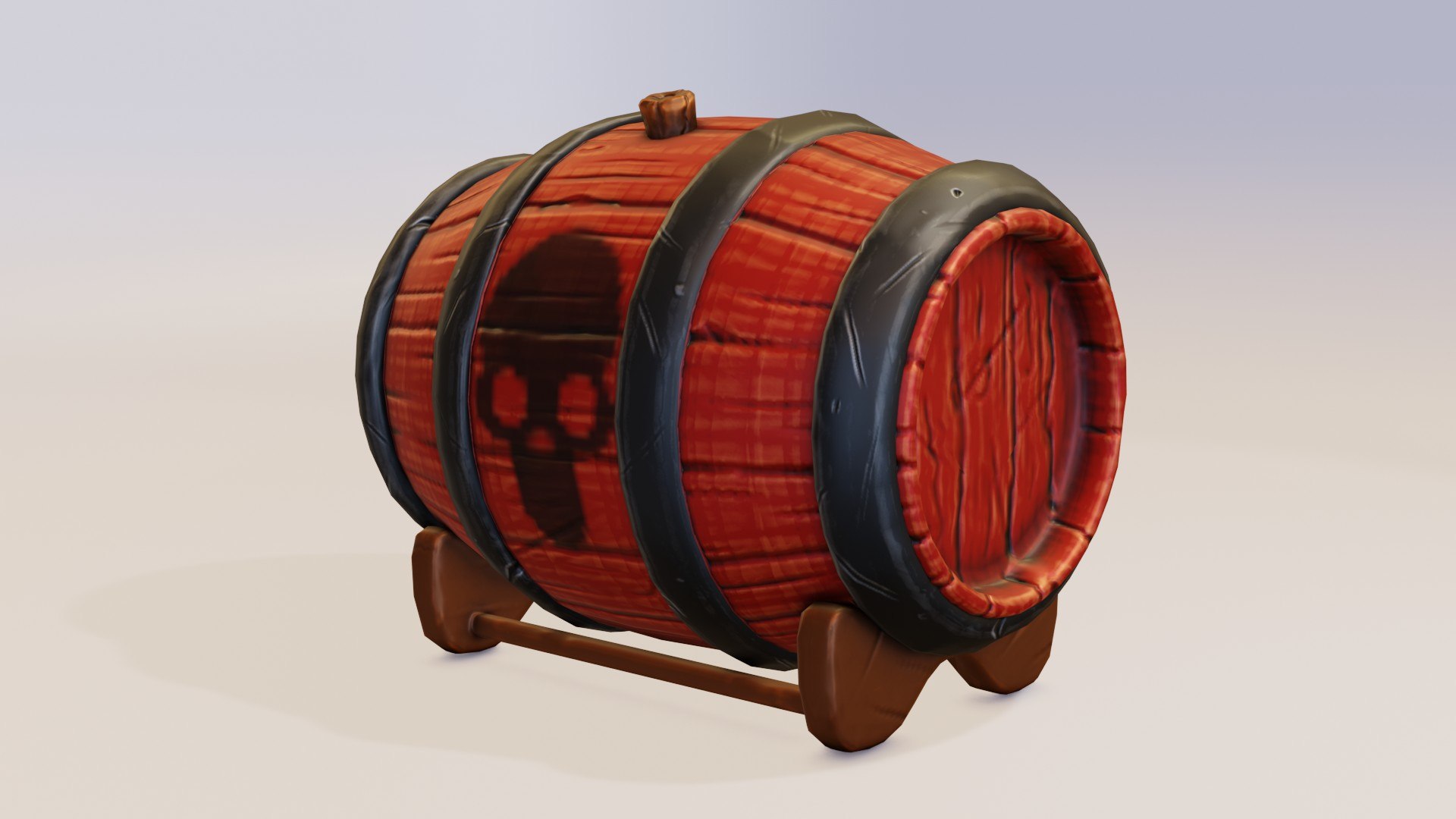 Stylized Red Barrel 3D - TurboSquid 1956707