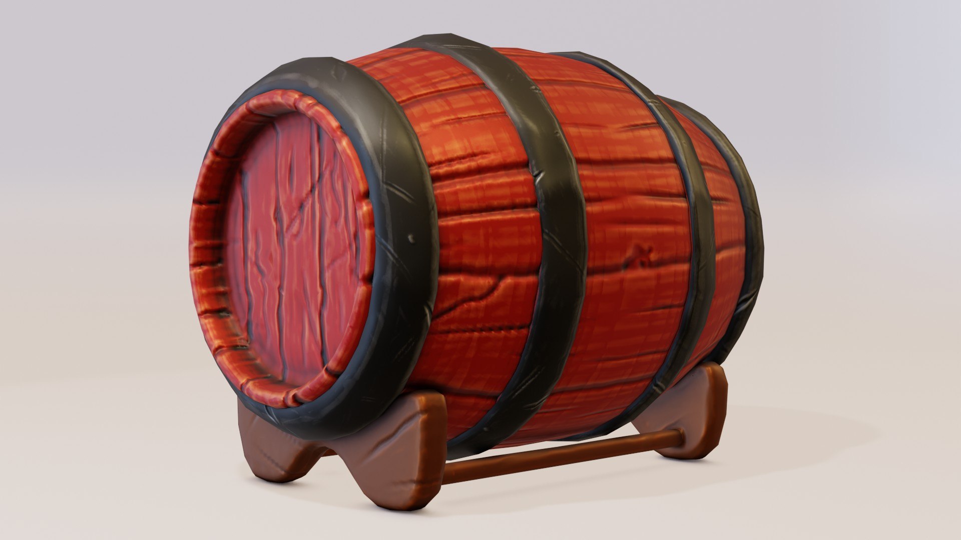 Stylized Red Barrel 3D - TurboSquid 1956707