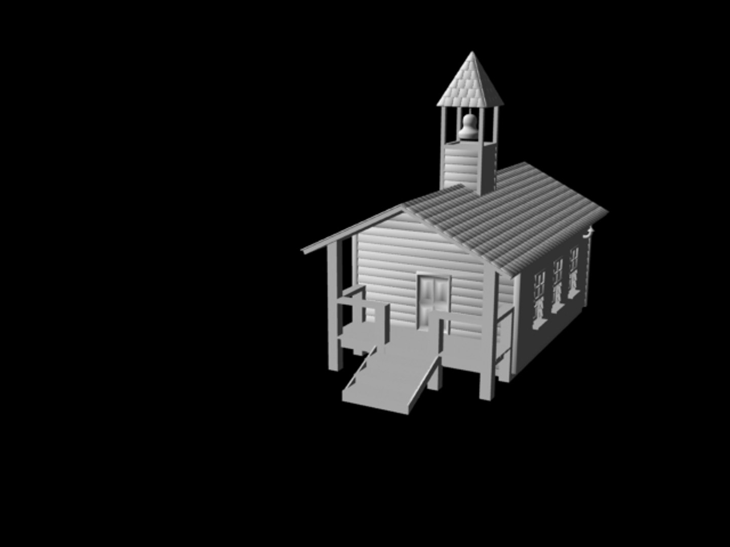 School House 3d Model
