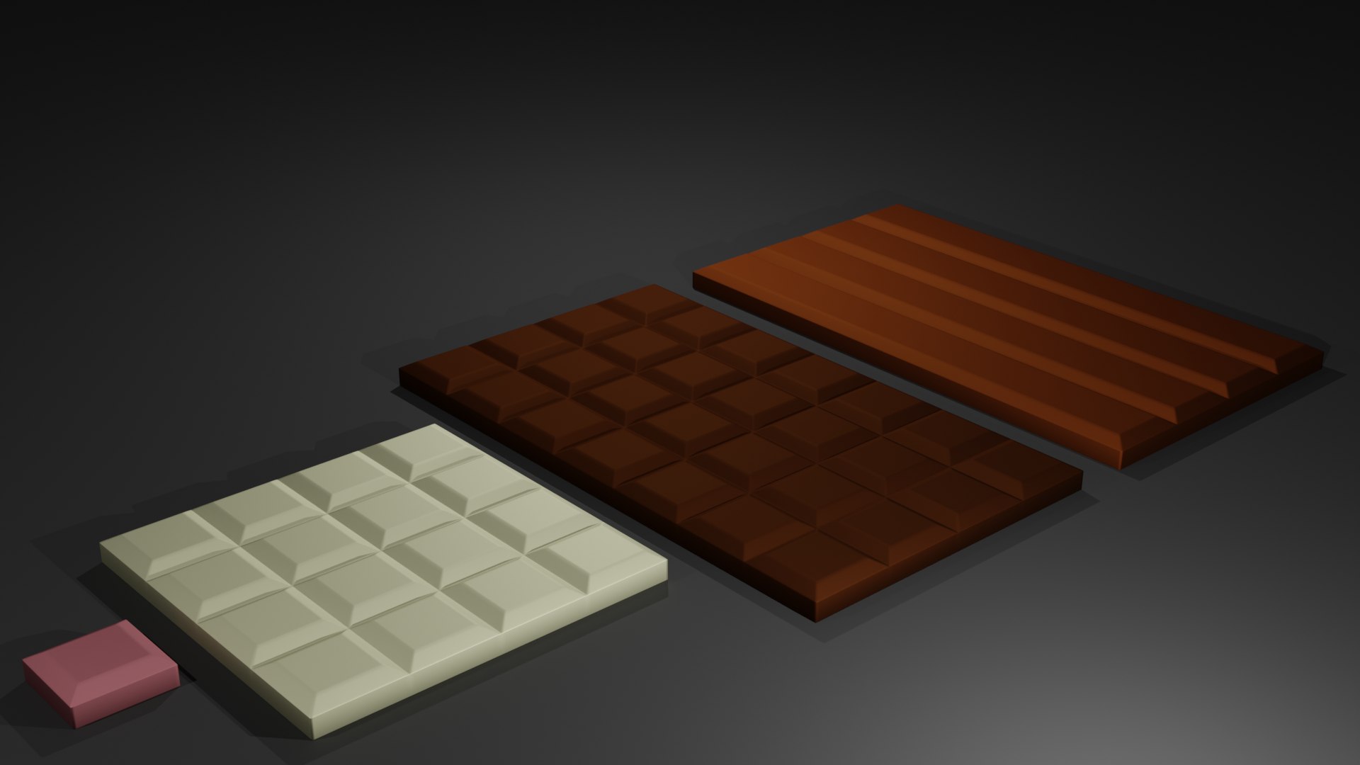 3D Chocolate Bars - TurboSquid 2057281