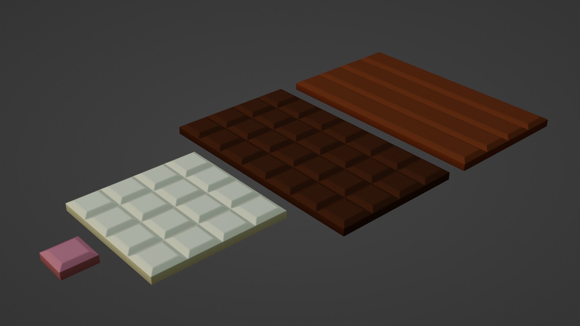 3D Chocolate Bars - TurboSquid 2057281