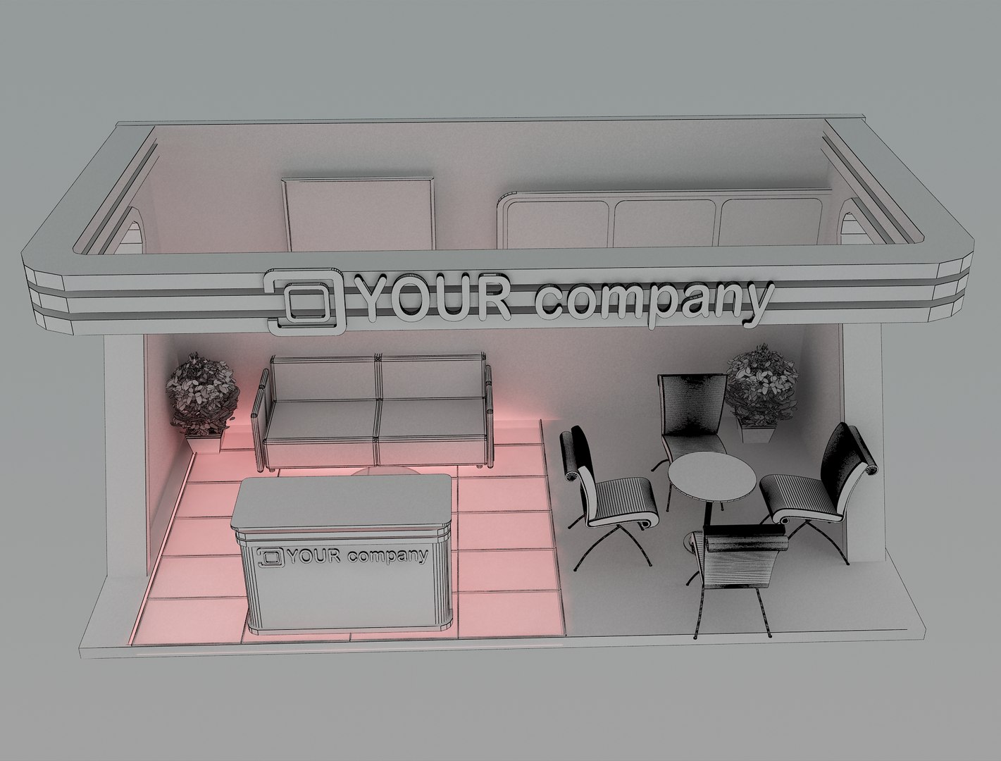 3D Booth Exhibition Stand A446a Model - TurboSquid 1895397