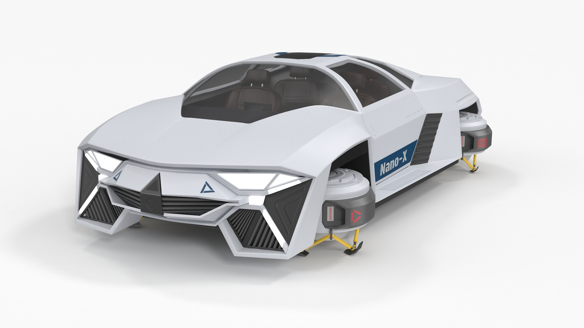 3D Hover Car White Rigged - TurboSquid 2118237