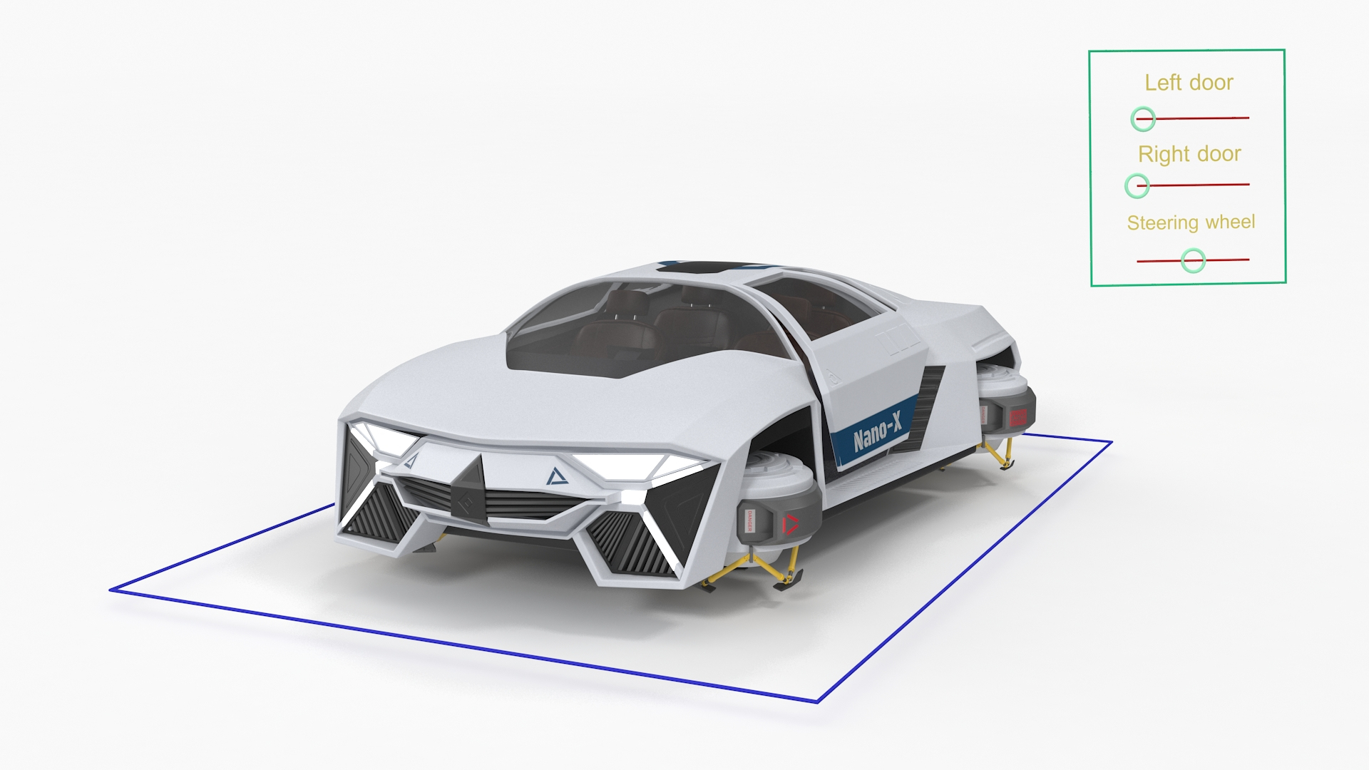 3D Hover Car White Rigged - TurboSquid 2118237
