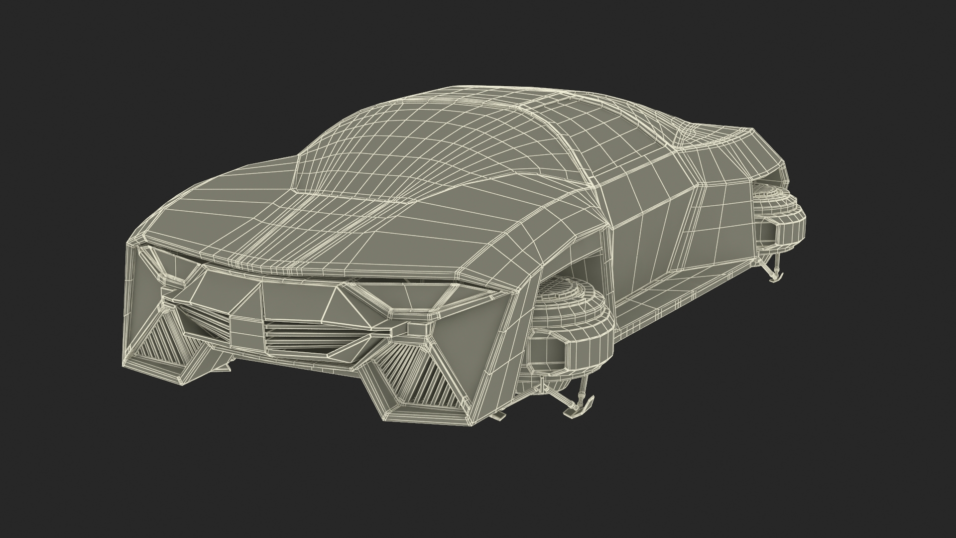 3D Hover Car White Rigged - TurboSquid 2118237