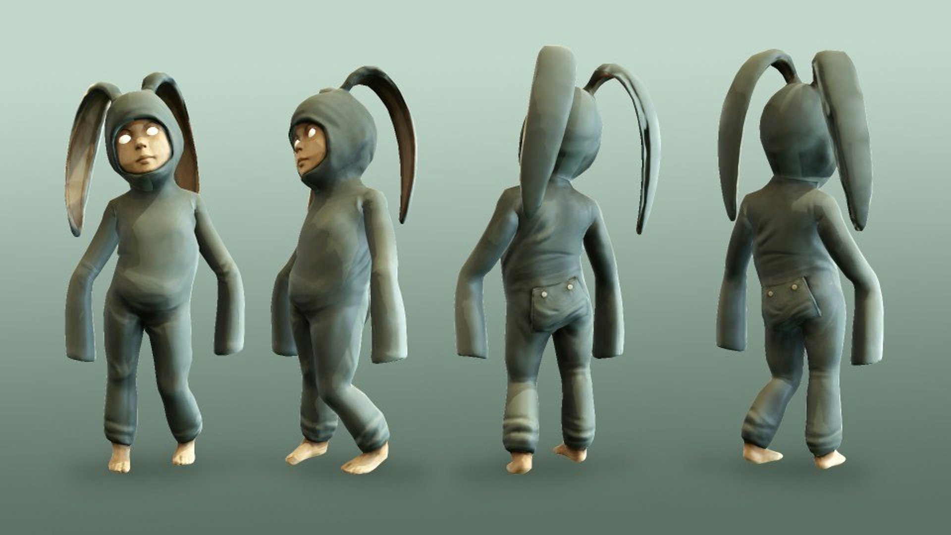 rabbit animation 3d model