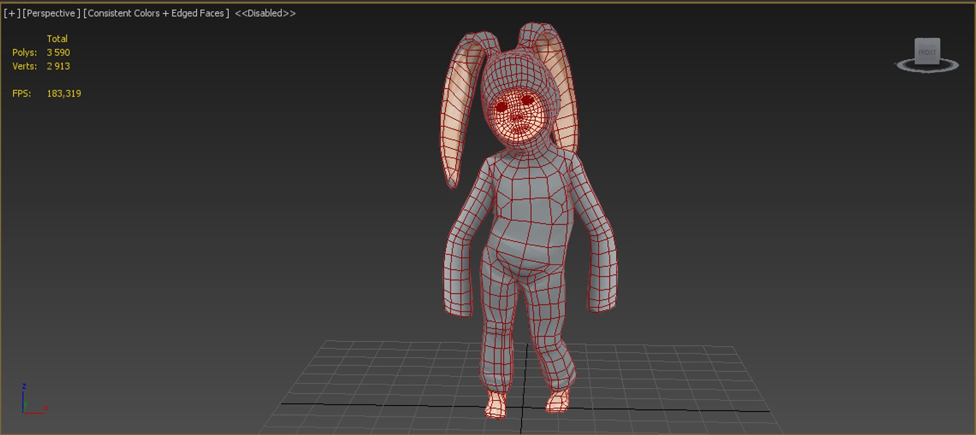 rabbit animation 3d model