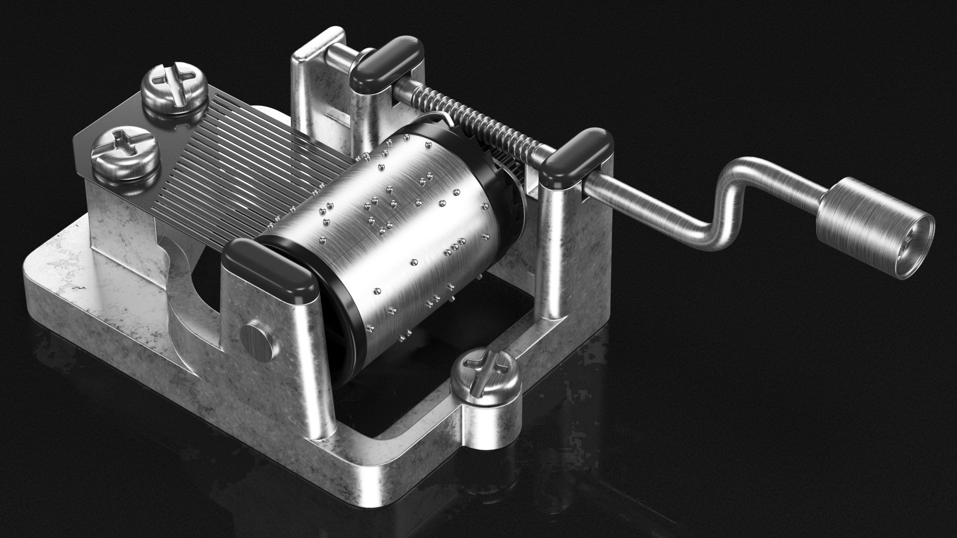 Music Box Mechanism 3D model - TurboSquid 1796889