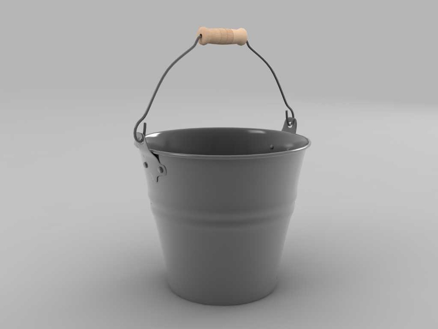 3d model bucket modeled