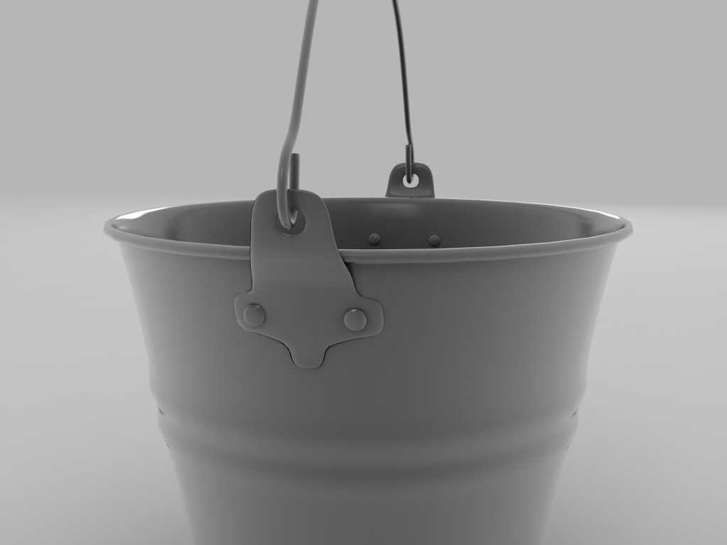 3d model bucket modeled