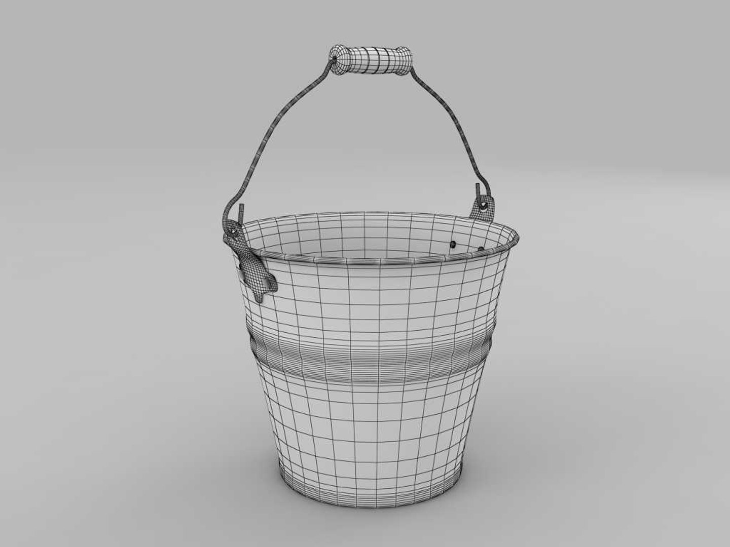 3d model bucket modeled