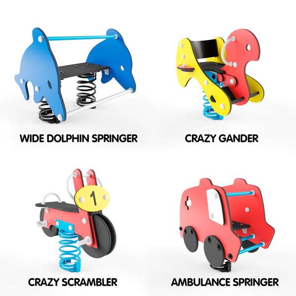 playground spring rocking horse 3d model