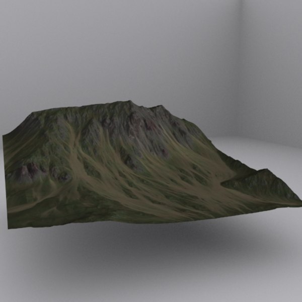 3d model mountain range