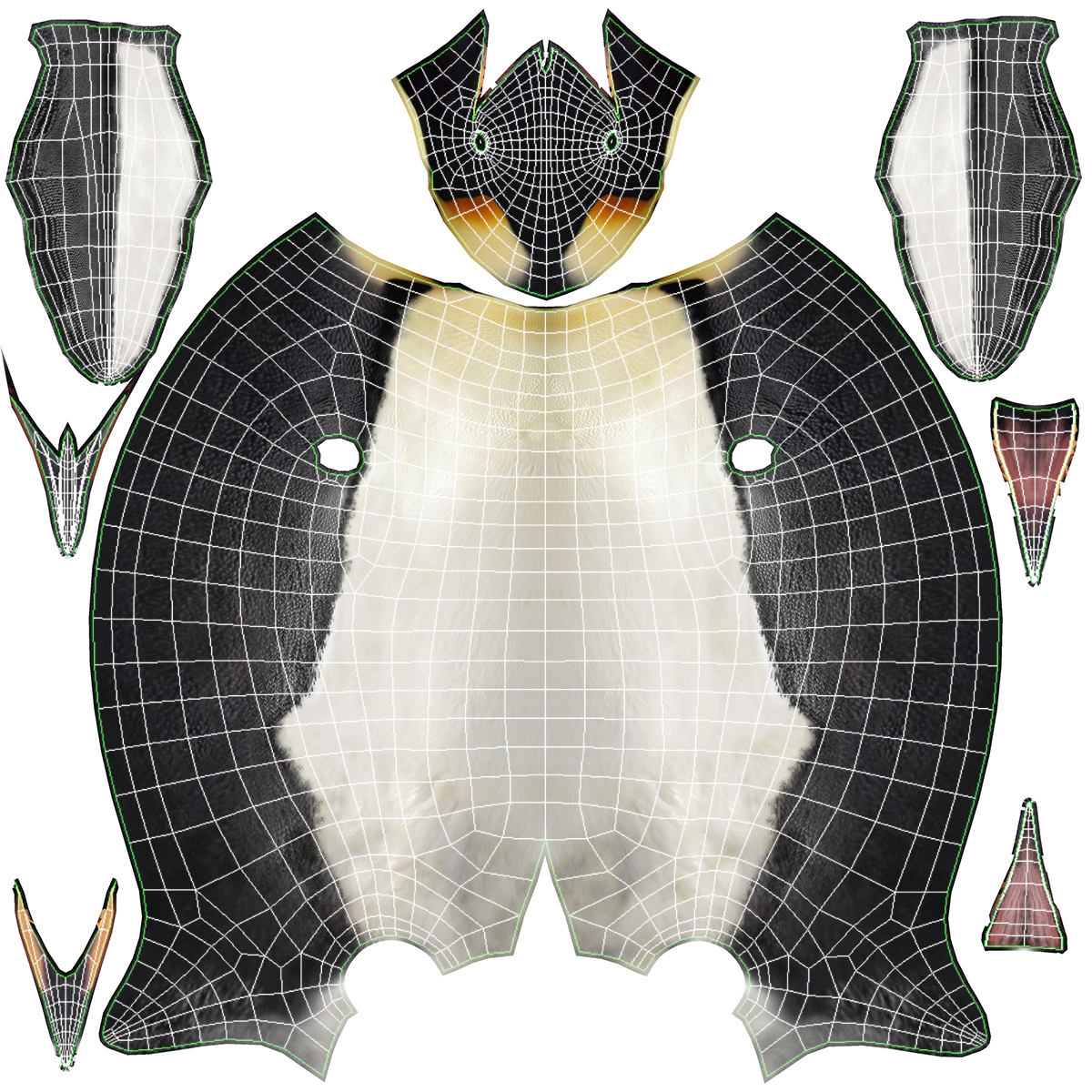 emperor penguin group fur 3d max