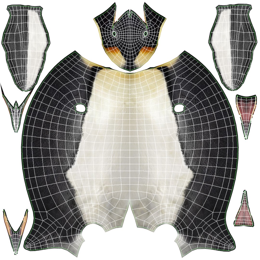 emperor penguin group fur 3d max