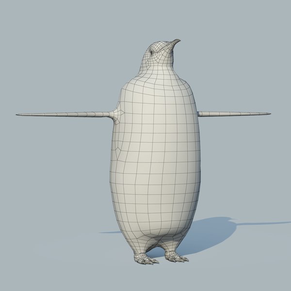 emperor penguin group fur 3d max