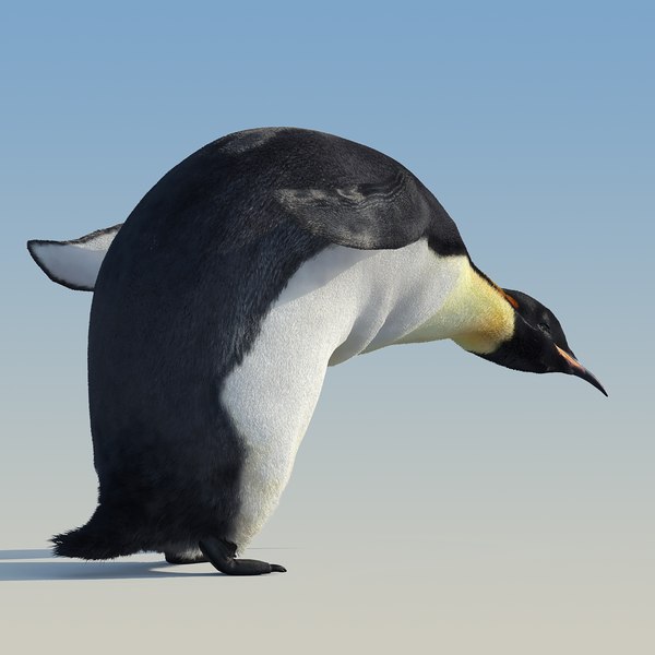 emperor penguin group fur 3d max