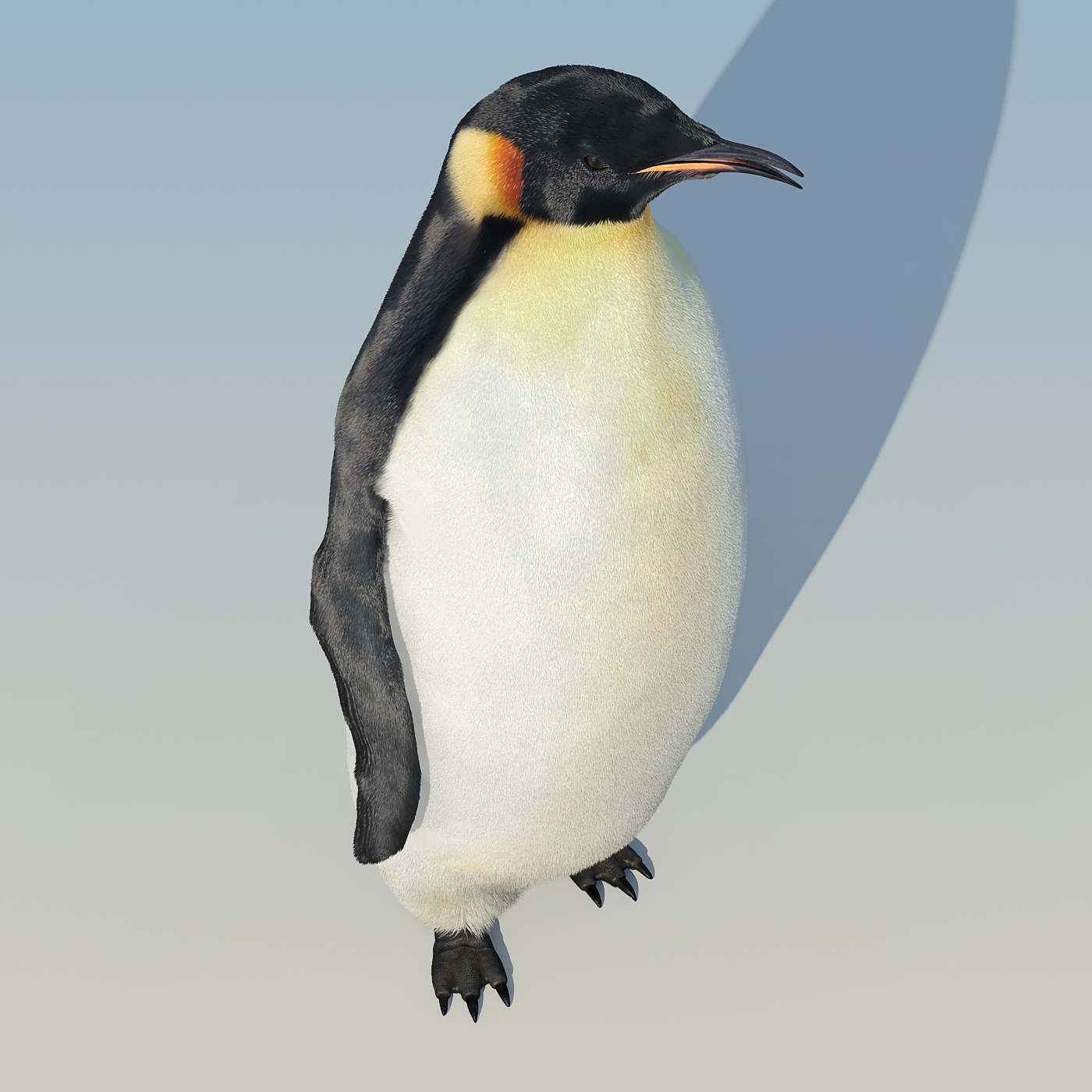 emperor penguin group fur 3d max