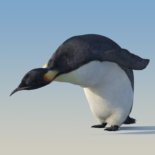 emperor penguin group fur 3d max