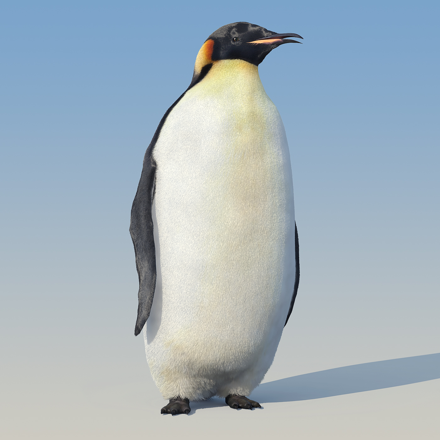 emperor penguin group fur 3d max