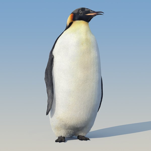 emperor penguin group fur 3d max