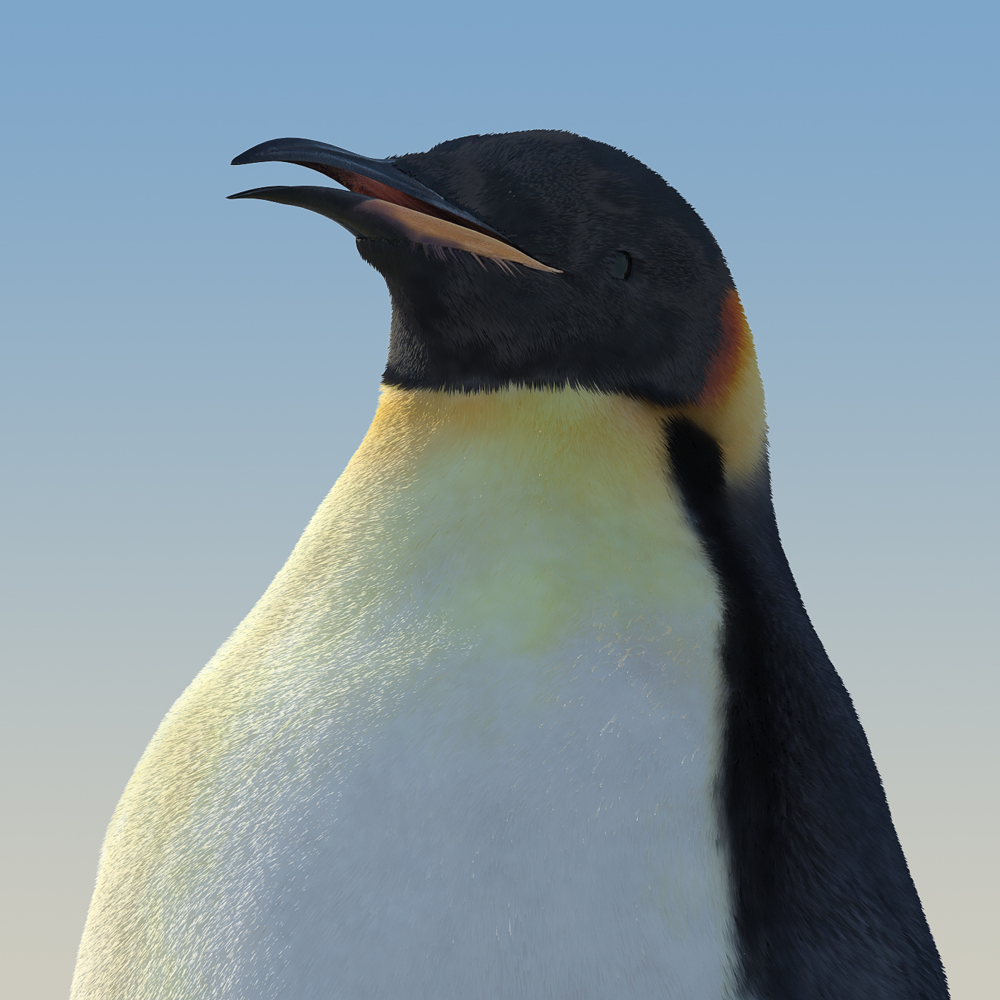 emperor penguin group fur 3d max