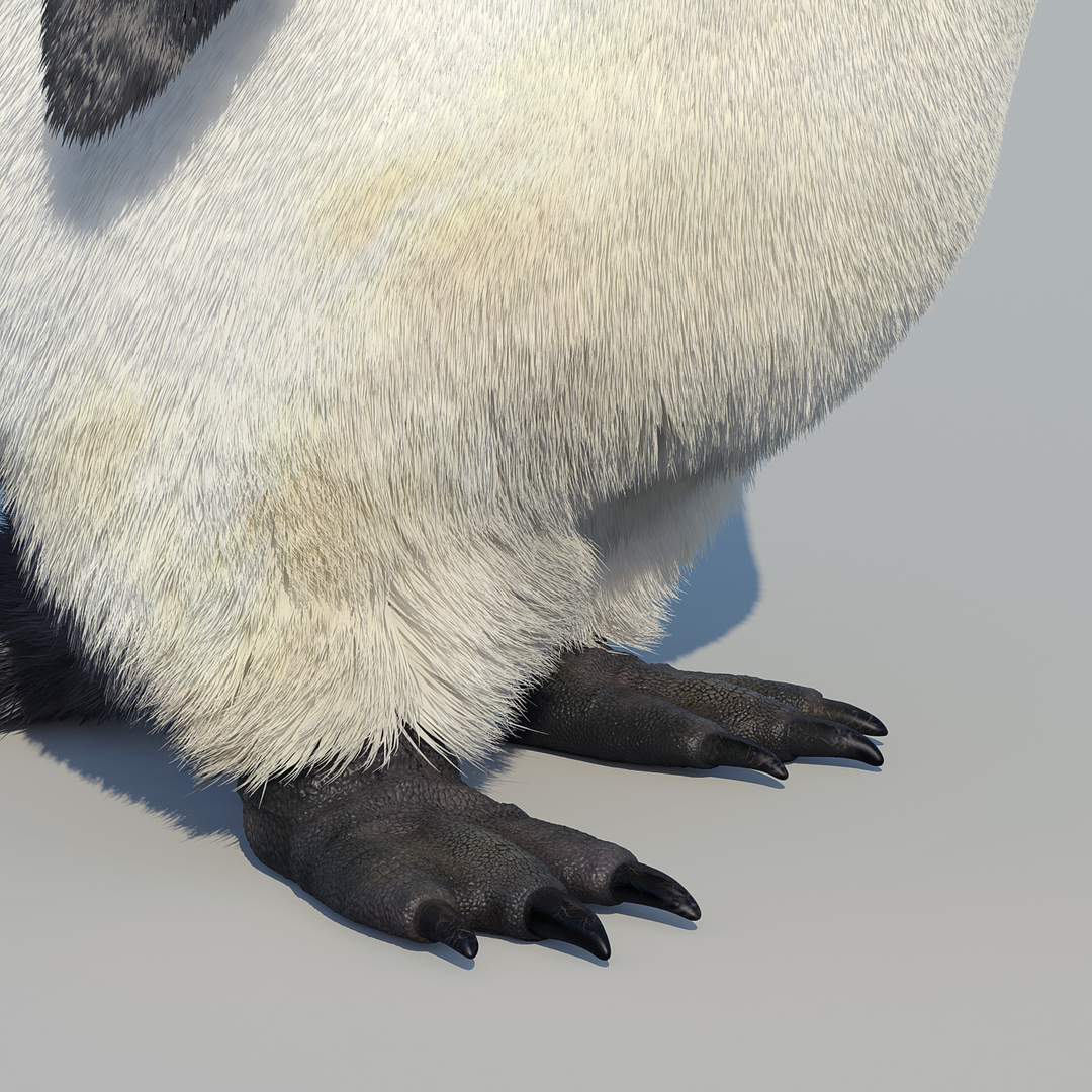 emperor penguin group fur 3d max