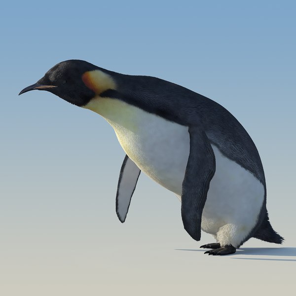emperor penguin group fur 3d max