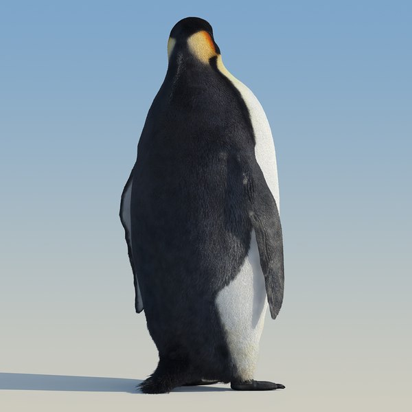 emperor penguin group fur 3d max