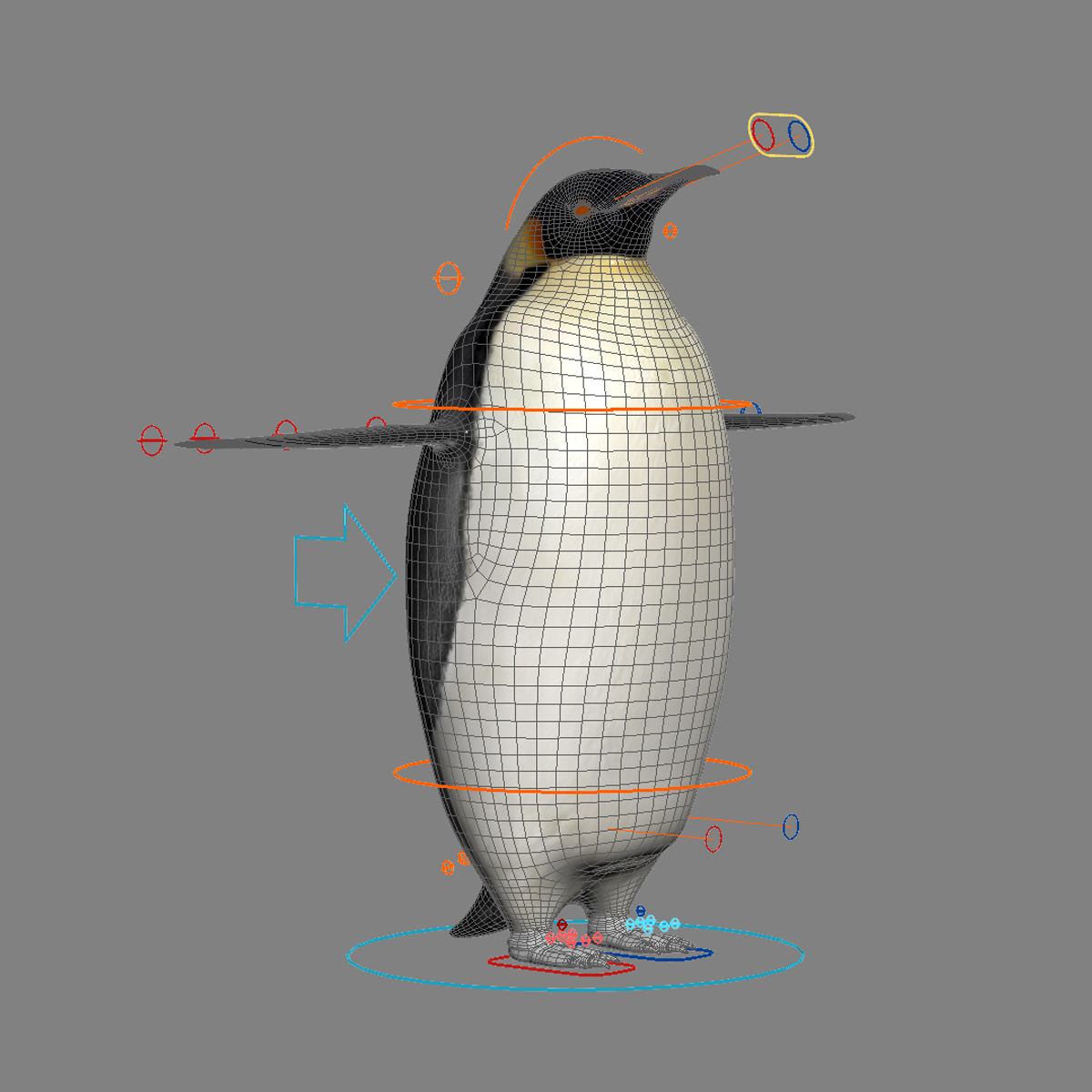 emperor penguin group fur 3d max