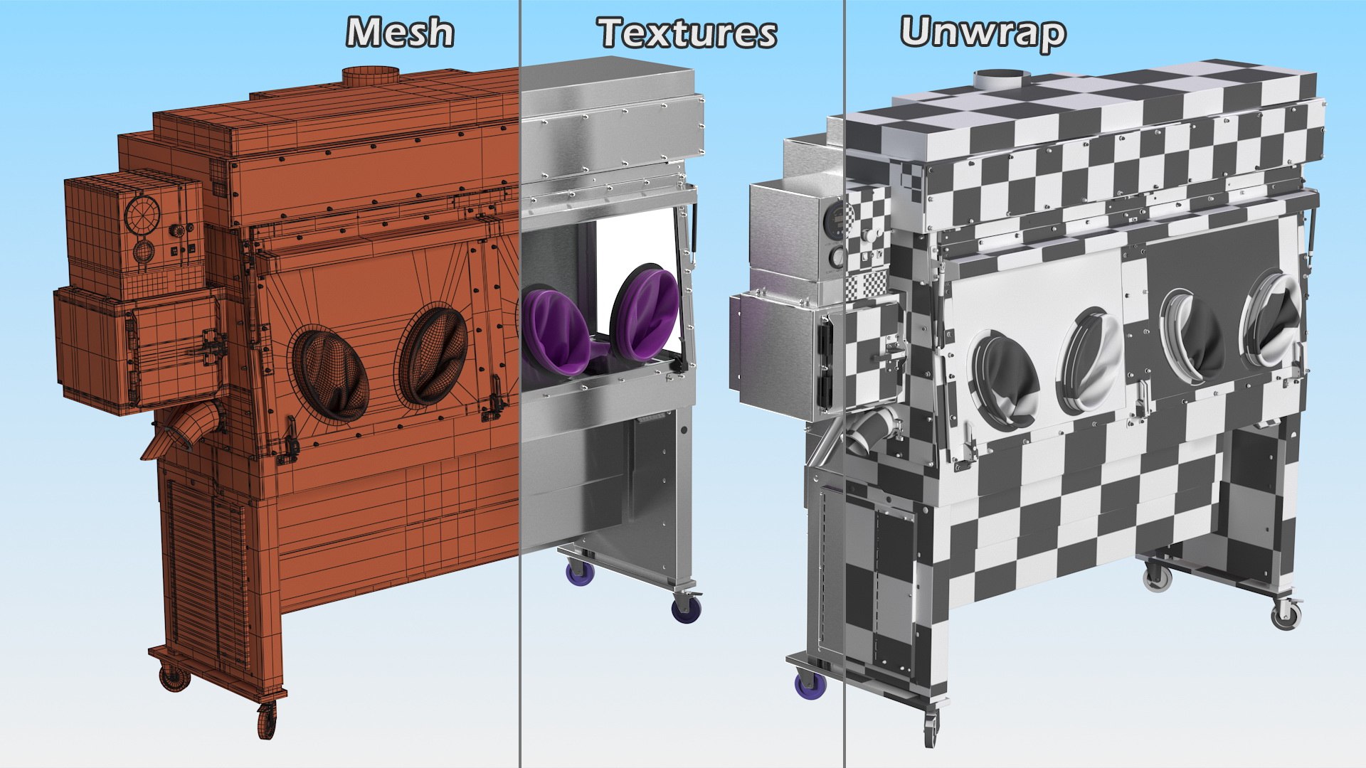 3D compounding aseptic isolator - TurboSquid 1684474
