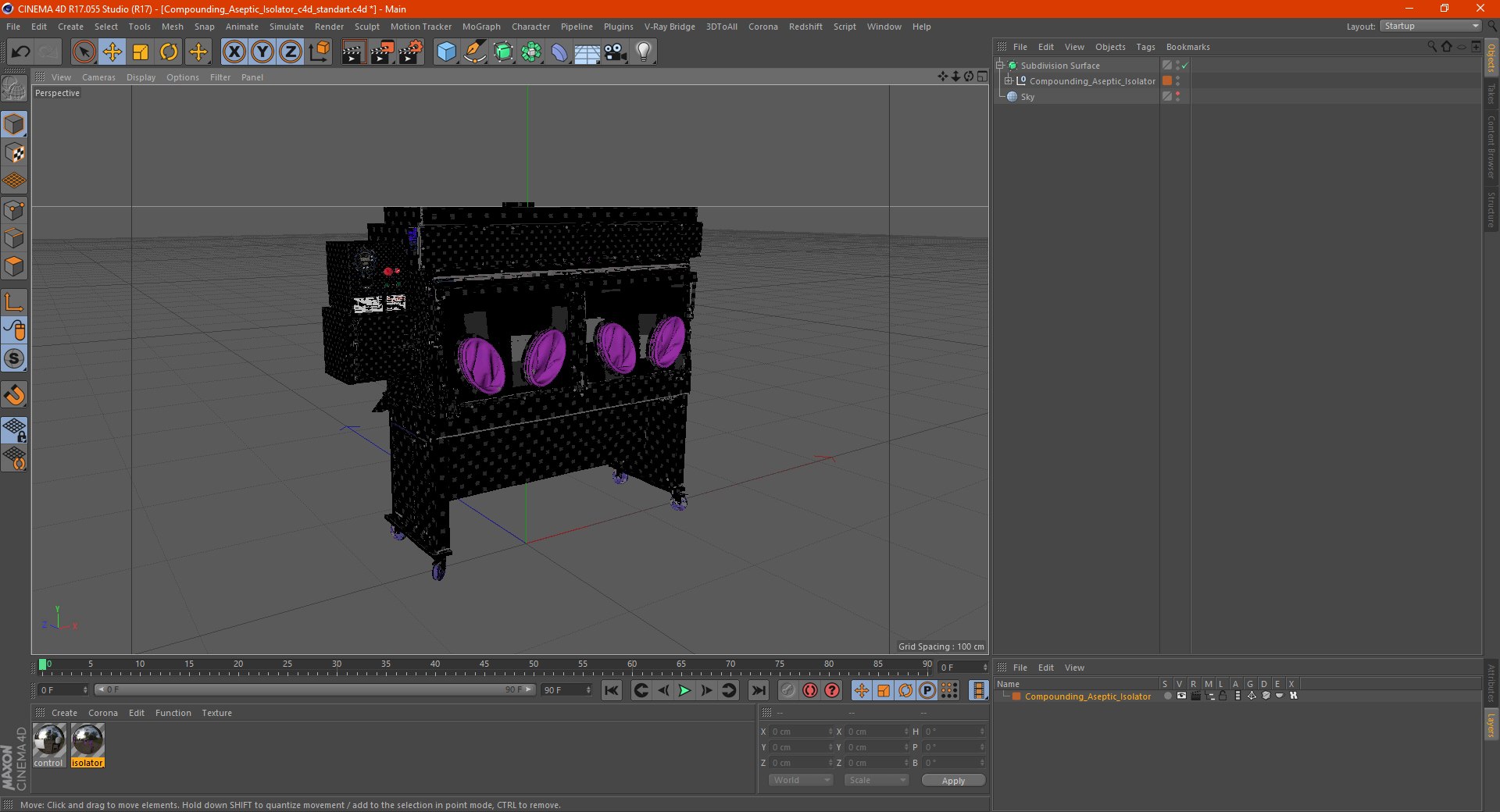 3D Compounding Aseptic Isolator - TurboSquid 1684474