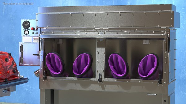 3D compounding aseptic isolator - TurboSquid 1684474