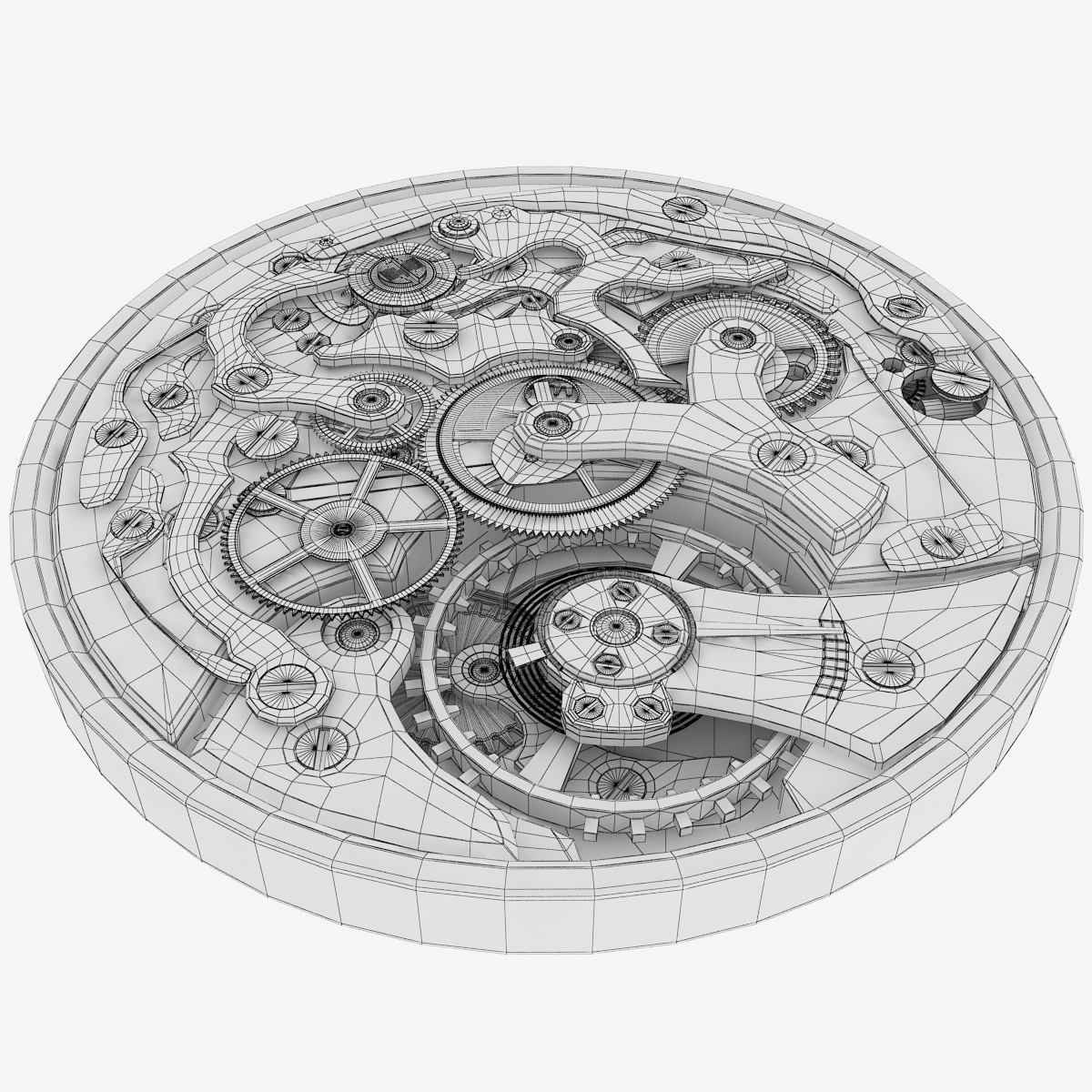 watch mechanism 3d model