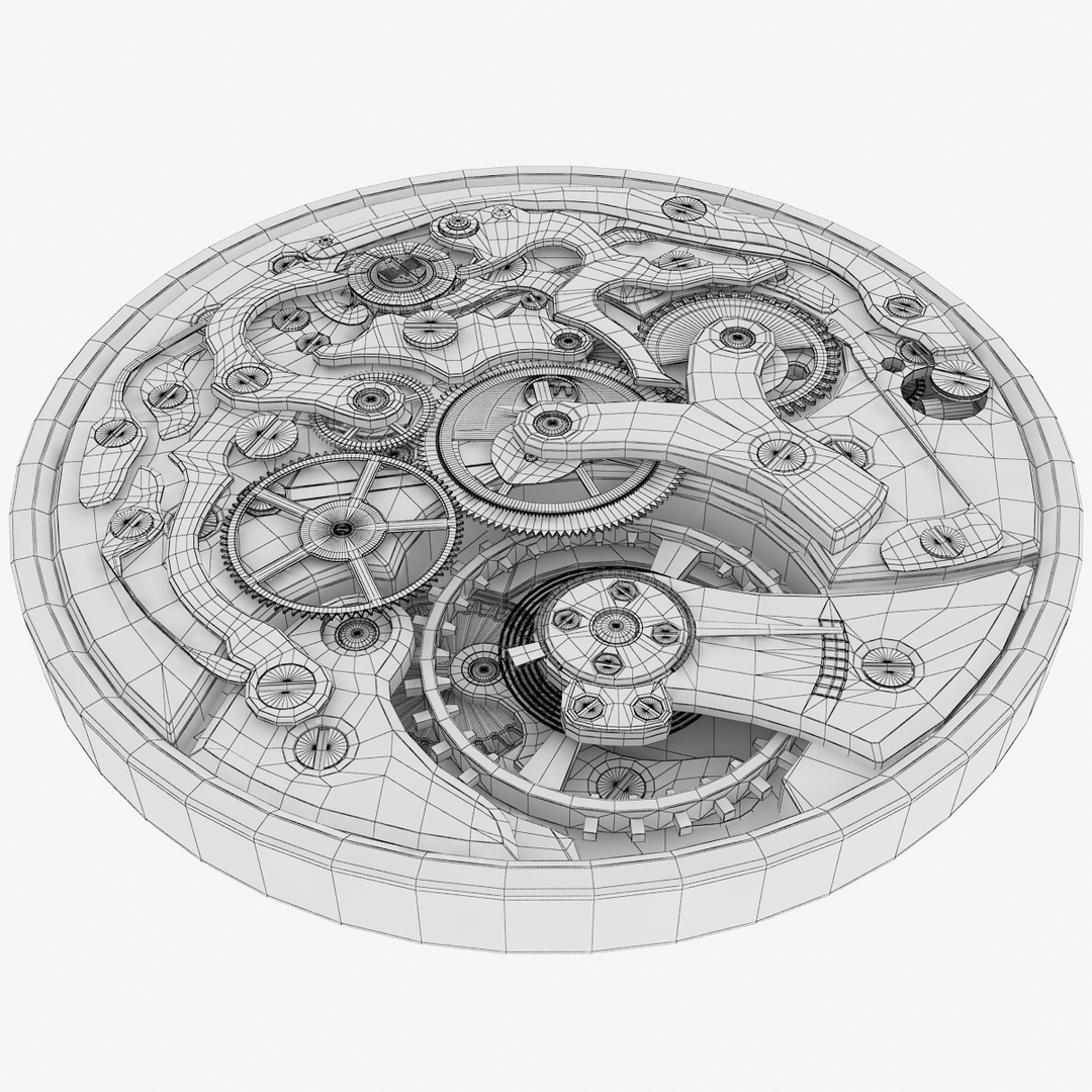 watch mechanism 3d model